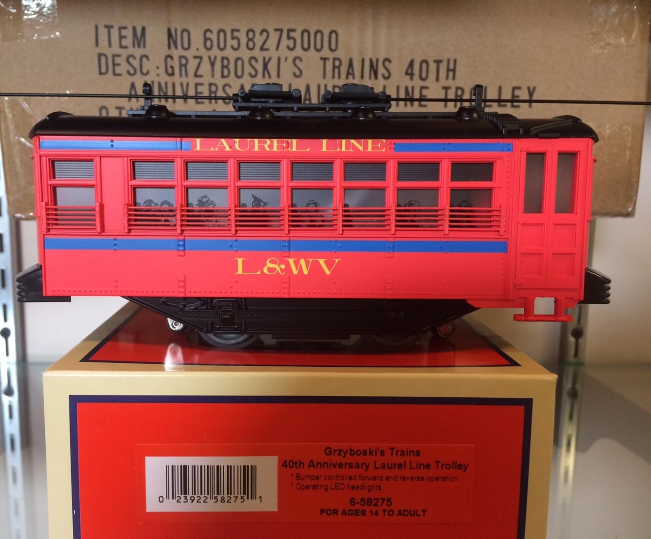 Grzyboski's Train Store: Laurel Lines L&WV Motorized Trolley (Exclusive)