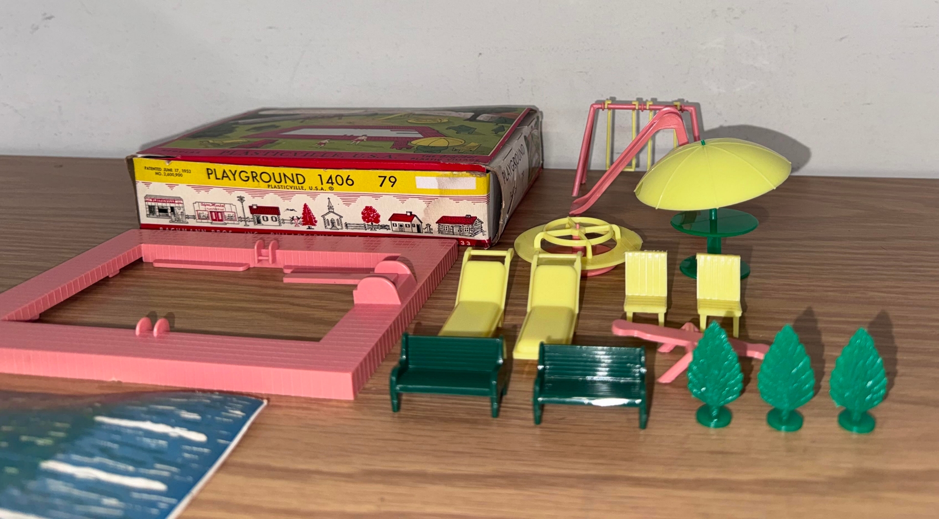 Grzyboski's Train Store: Original Plasticville Playground w/ Pool Kit